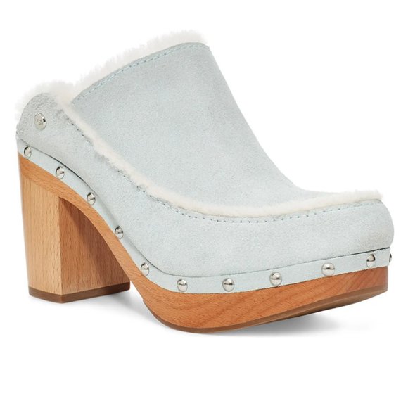 UGG | Shoes | Popular Ugg Aubriana Wooden Clog Light Blue | Poshmark